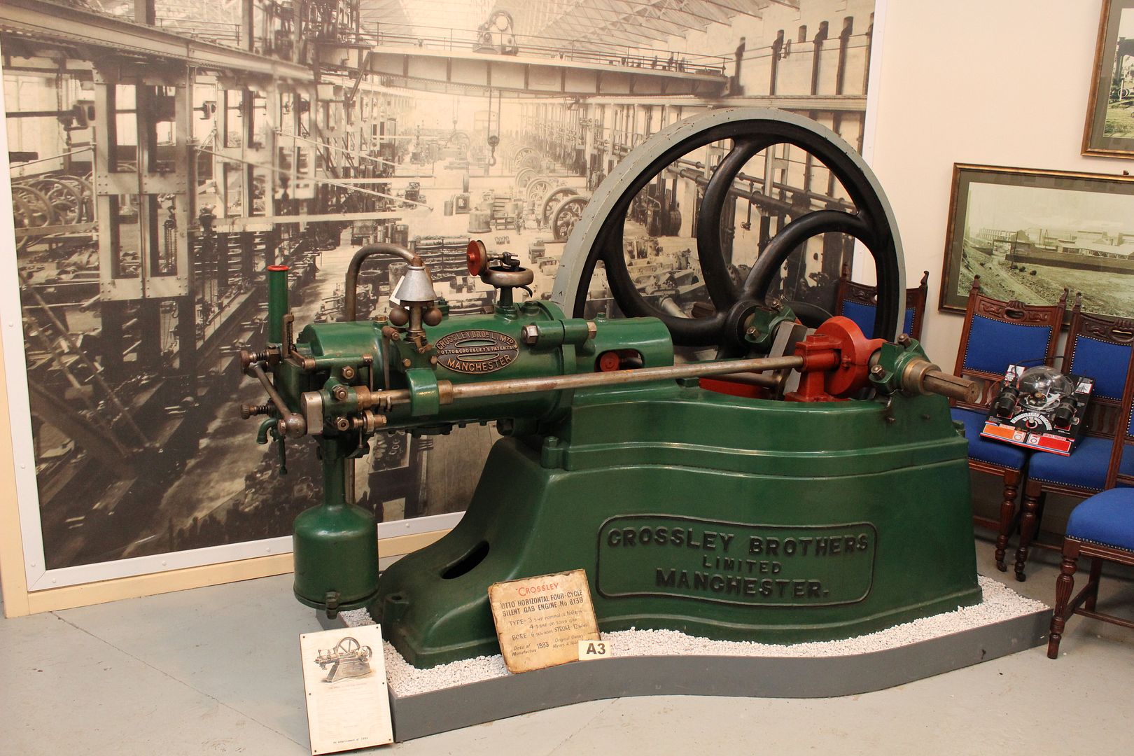 1882 Crossley Bros. 3 1/2 HP Piano Base Slide Valve Engine Restoration ...