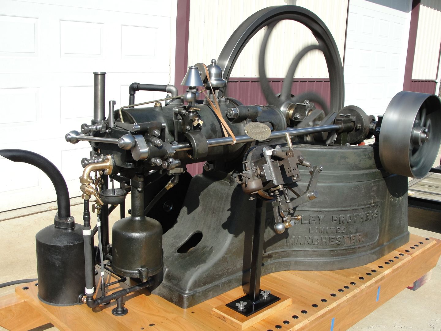 1882 Crossley Bros. 3 1/2 HP Piano Base Slide Valve Engine Restoration ...